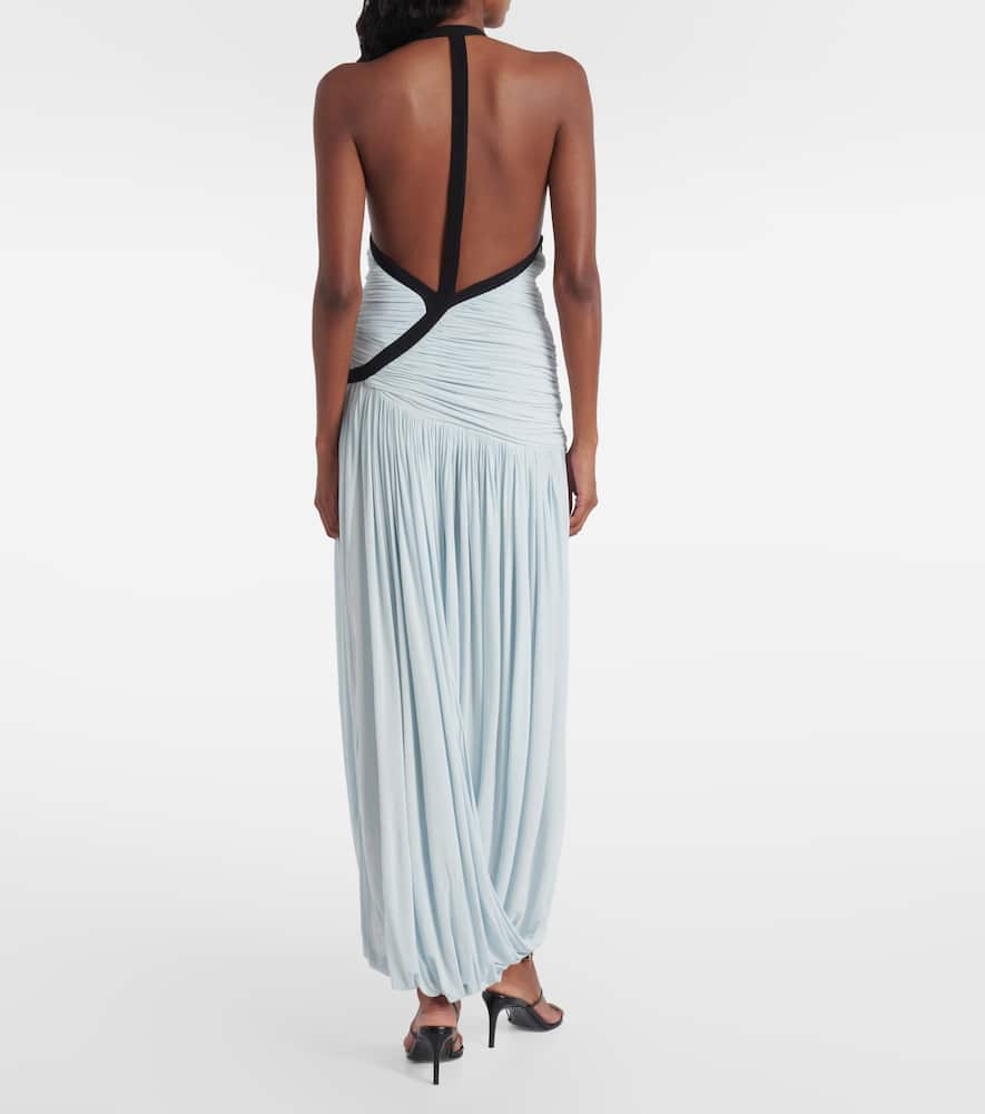 Christopher Esber Gyre Suspended Stream Jersey Dress - Turquoise | Editorialist Christopher Esber Gyre Suspended Stream Jersey Dress - Turquoise | Editorialist