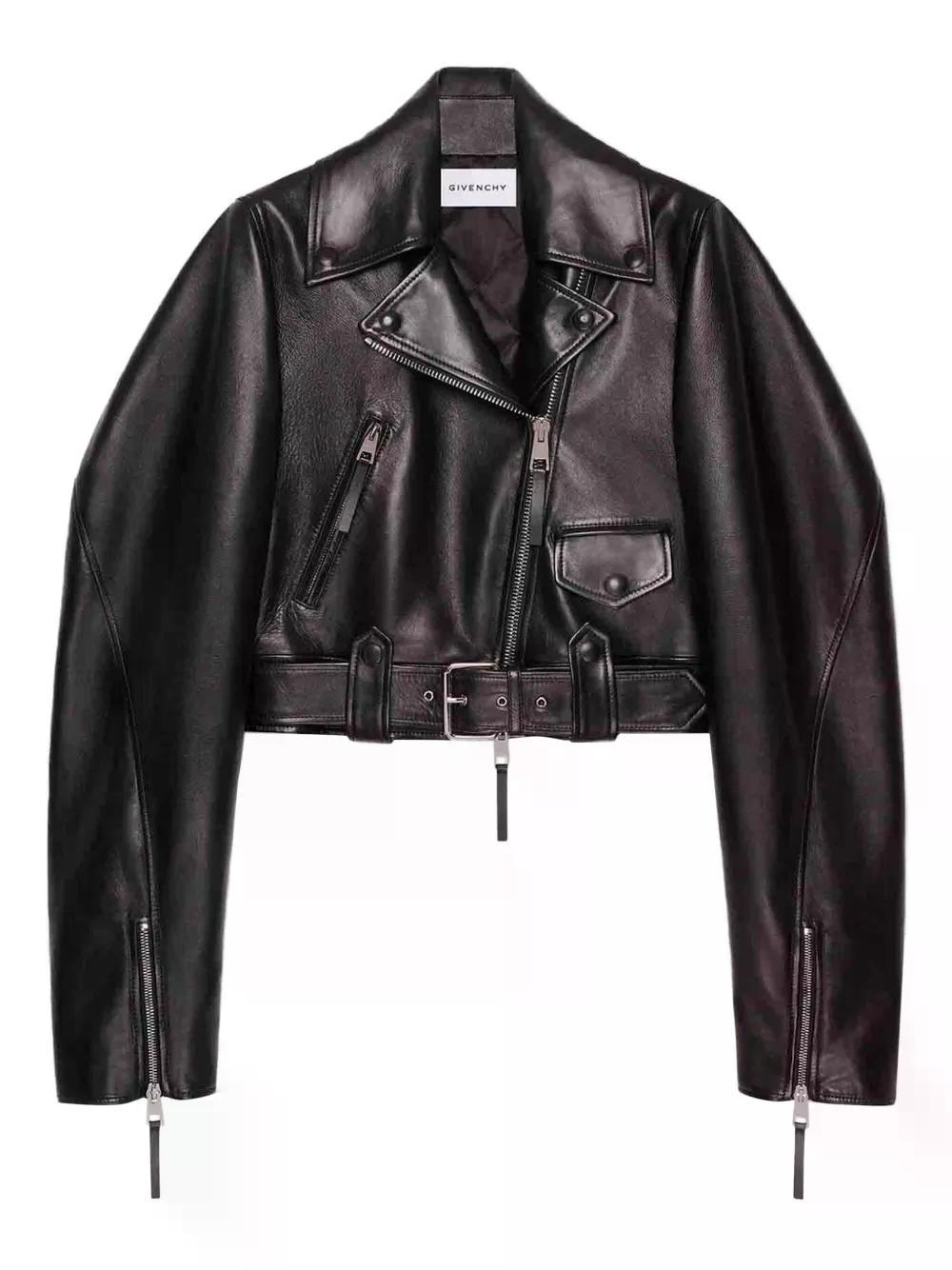 GIVENCHY Cropped Leather Jacket