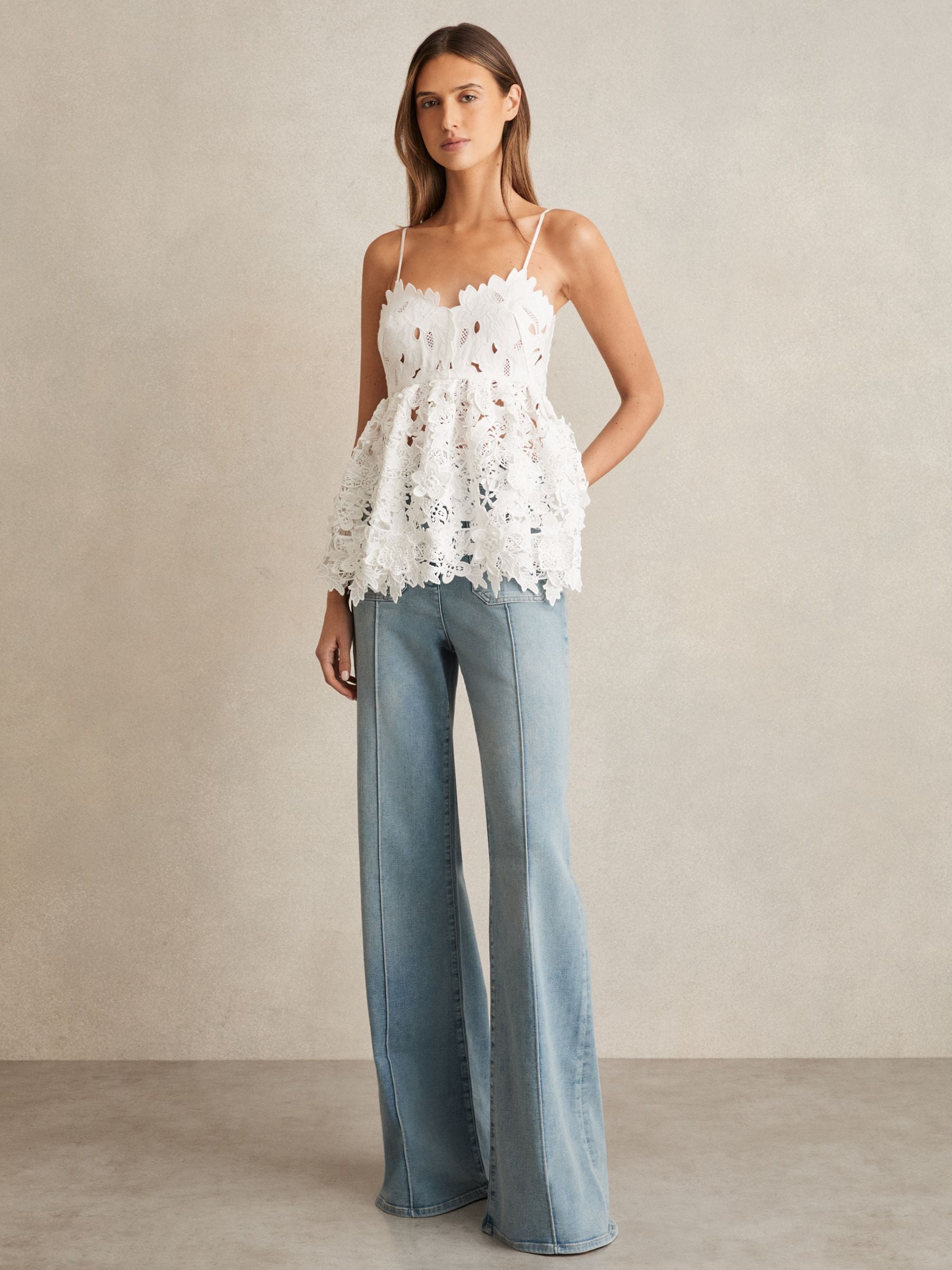 REISS Melody Cotton Cami Top