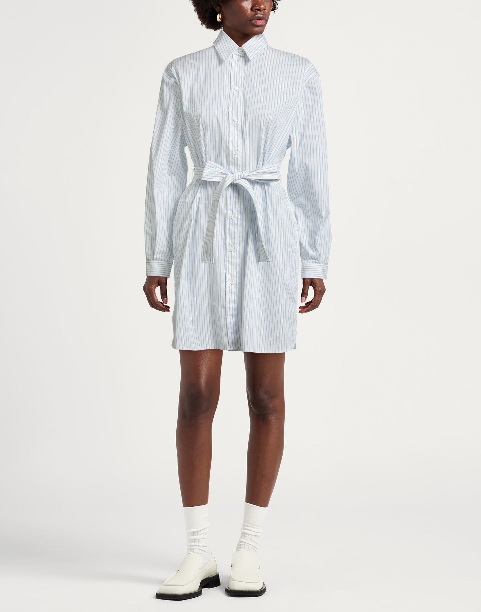 MOSCHINO Striped Mini Shirt Dress