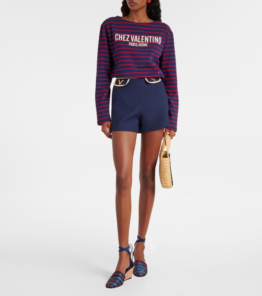 VALENTINO La Cruisette Canvas Espadrille Wedges