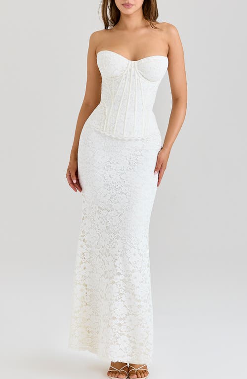 ivory corset maxi dress Women's White Rowna Maxi Dress Ivory in Size Medium by Outcast