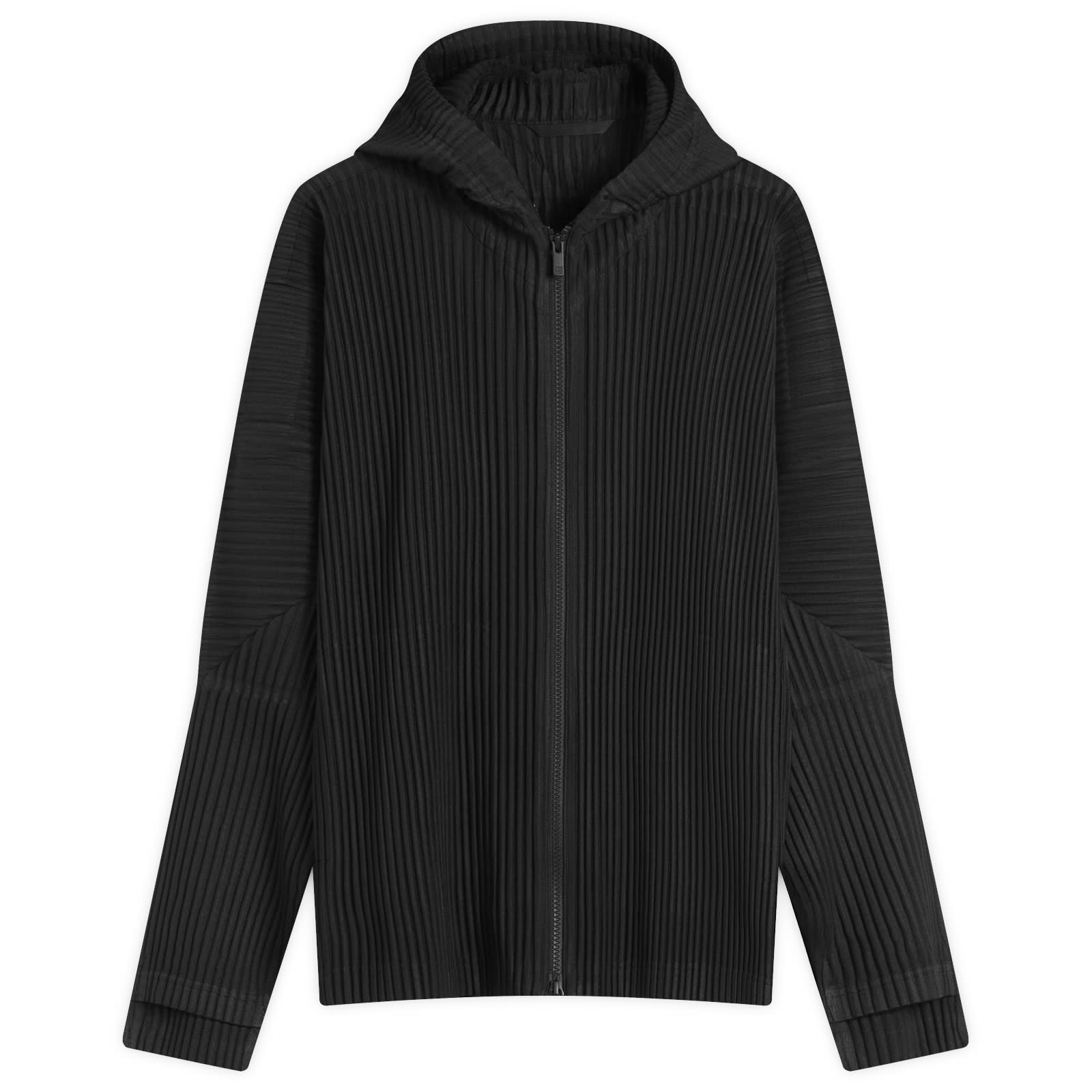 Homme Plisse オムプリッセ イッセイミヤケ　ジップアップパーカー　黒 Issey Miyake Homme Plissé Zip Up Hoody - Black | Editorialist