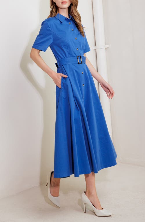navy blue dress for baby girl Stripe A-line Shirt Dress main image 0