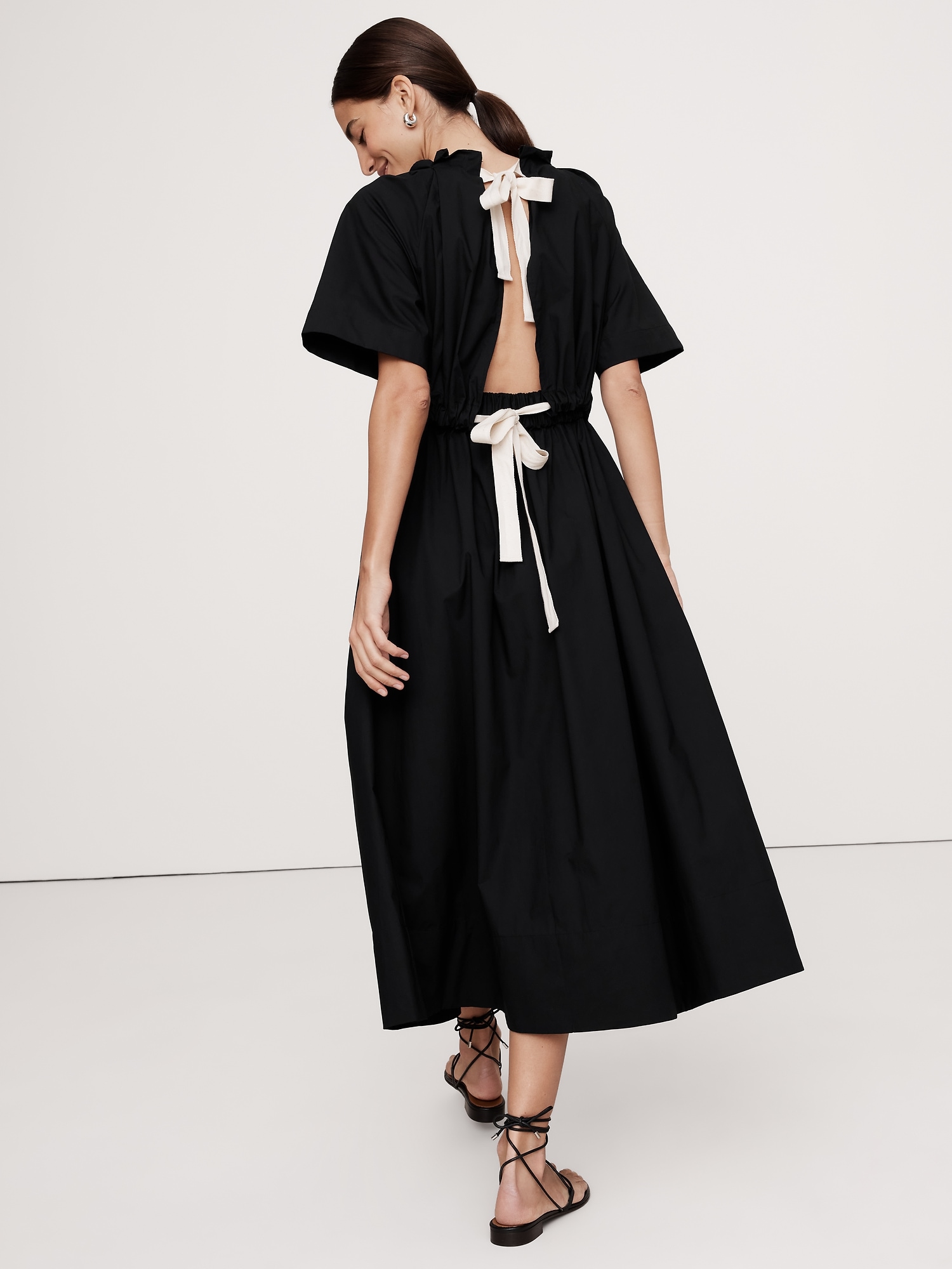 Banana Republic Cotton Poplin Maxi Dress In Black - 17% Off | Editorialist Banana Republic Cotton Poplin Maxi Dress In Black - 17% Off | Editorialist