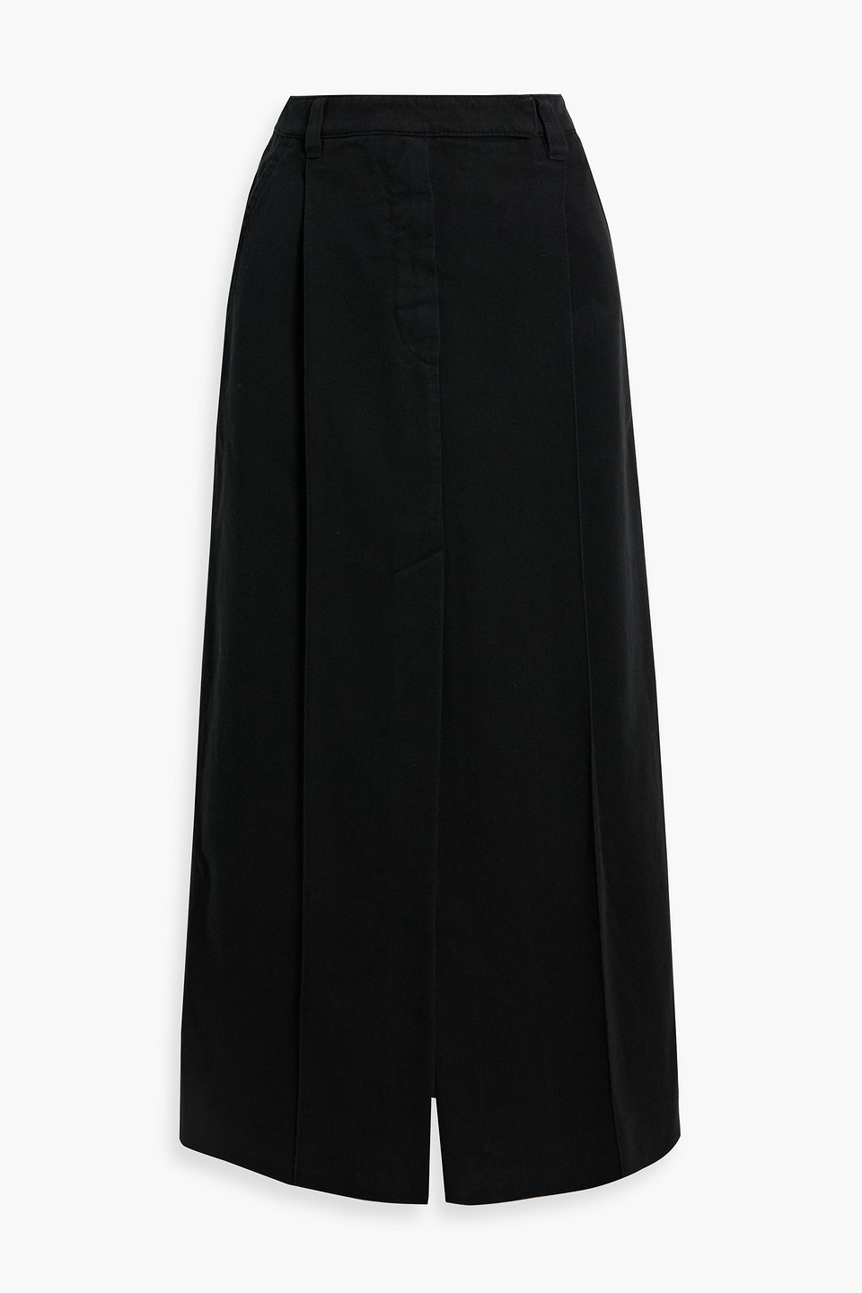 Brunello Cucinelli Twill Flute Skirt In Black - 40% Off