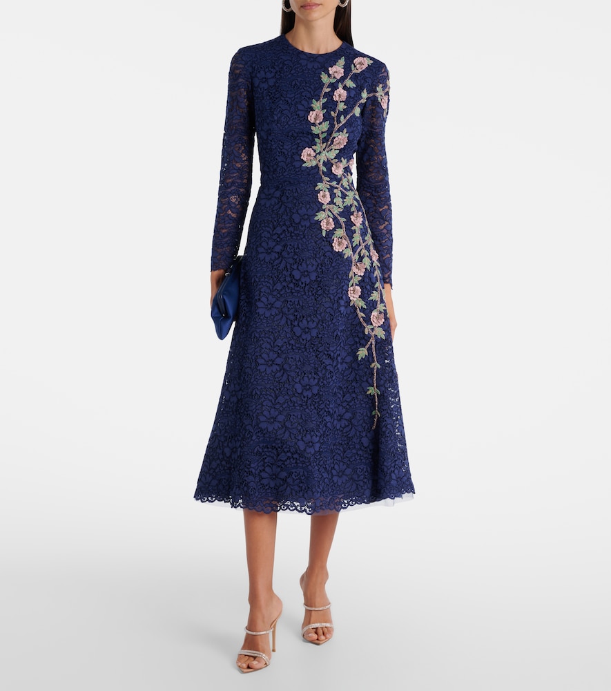 COSTARELLOS Costarellos Marlena Embellished Lace Cocktail Dress