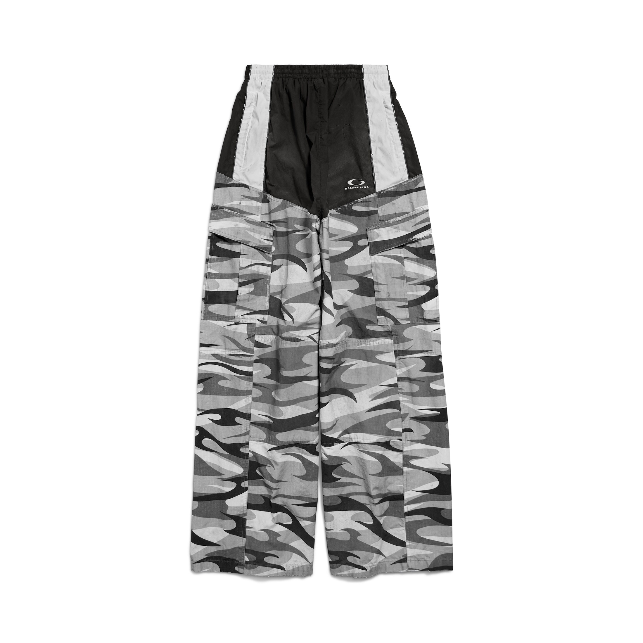 Balenciaga Cut-Up Cargo Tracksuit Pants - Black | Editorialist