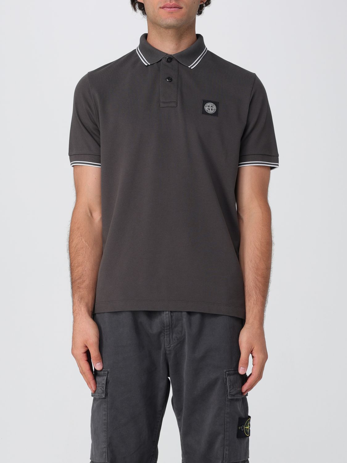 Stone Island Polo In Blue 21% Off Editorialist