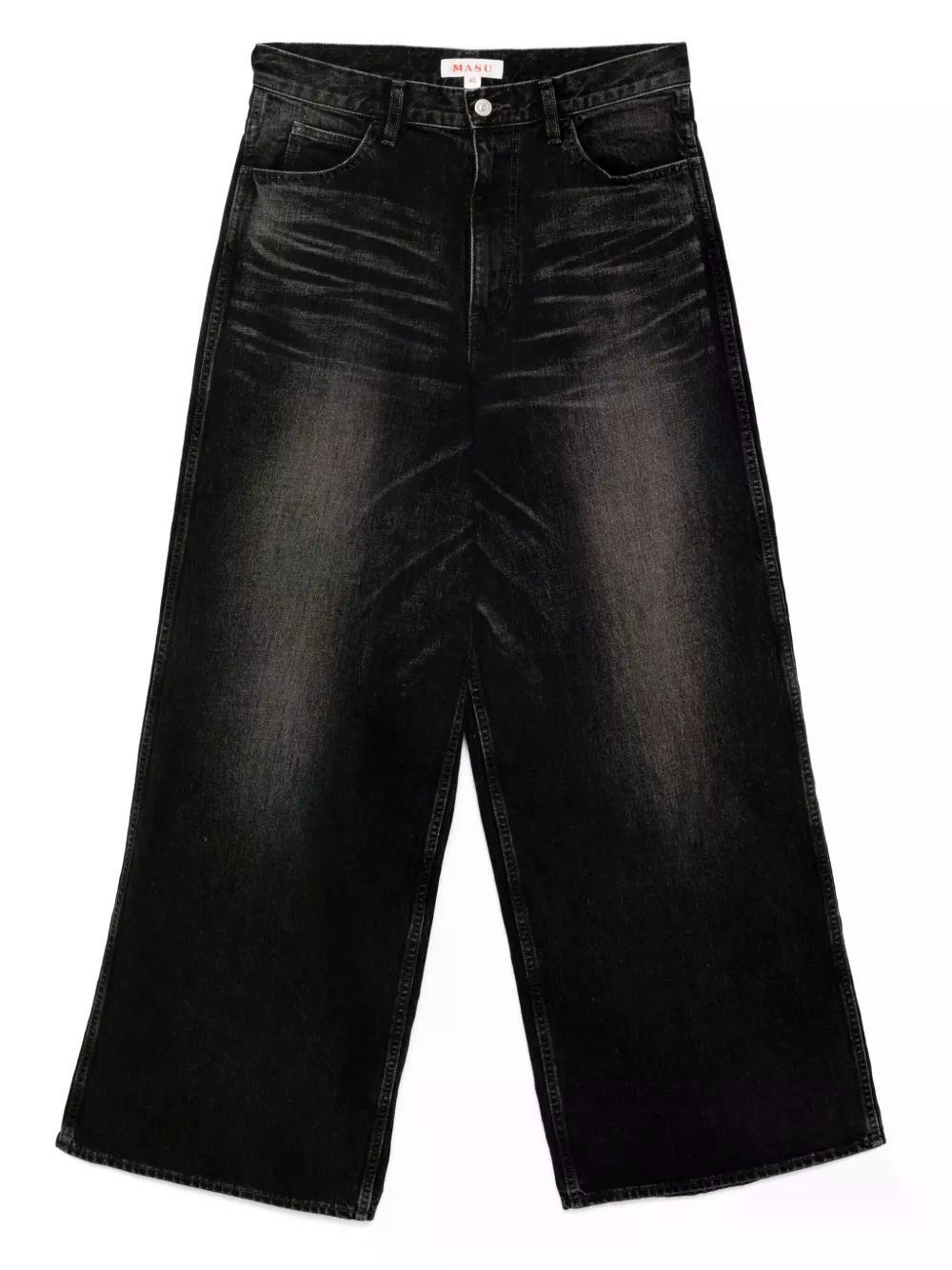 Masu Washed Baggy Jeans - Black | Editorialist