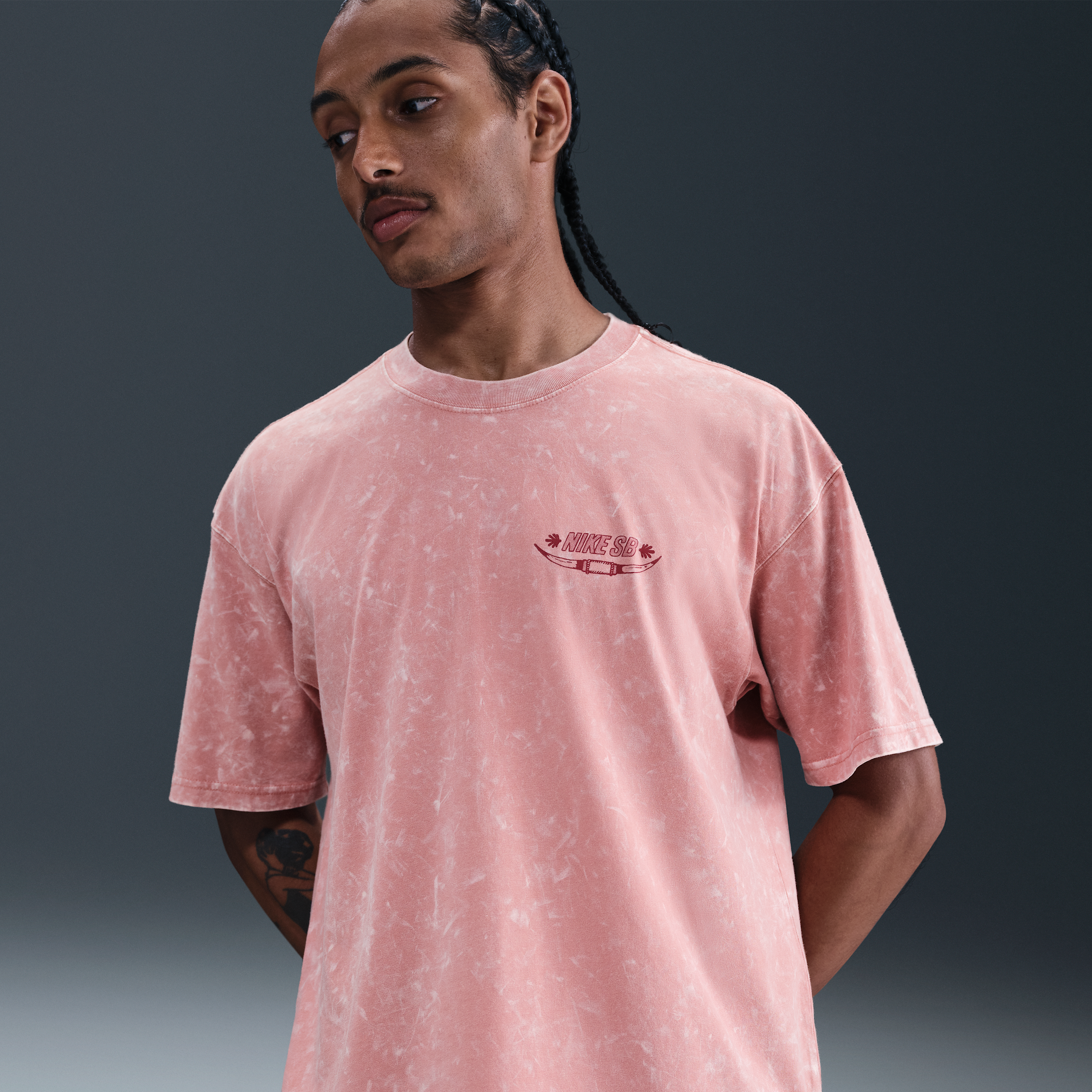 nike sb shirt pink