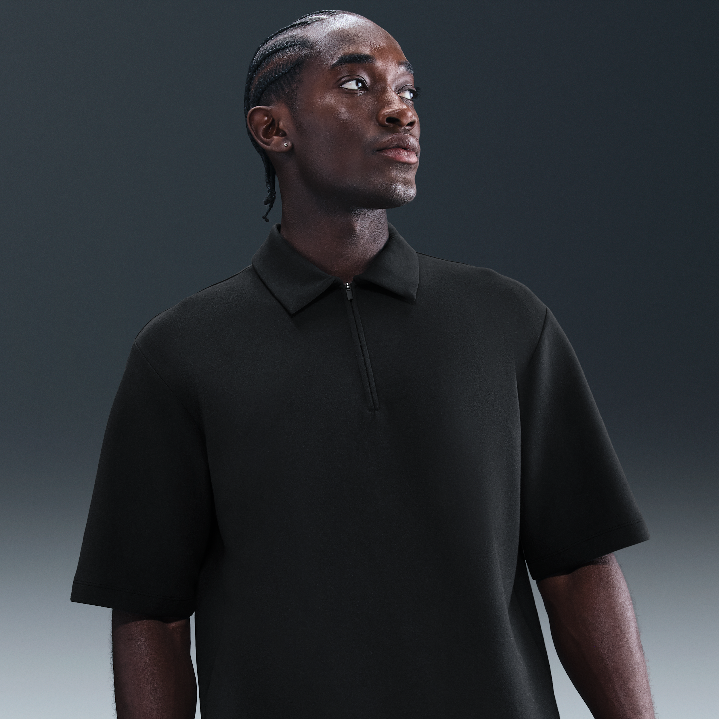 Nike 24.7 Impossiblysoft Dri-Fit 1/4-Zip Polo - Black - 28% Off