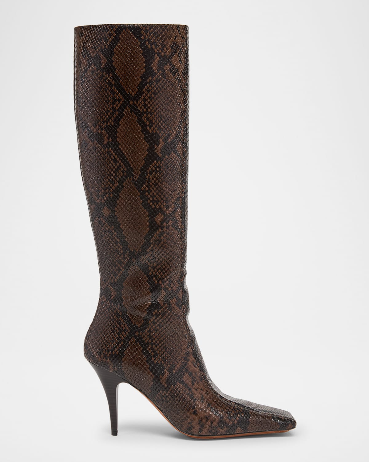 Aeydē Hester Snake-Print Western Boots In Animal 60% Off