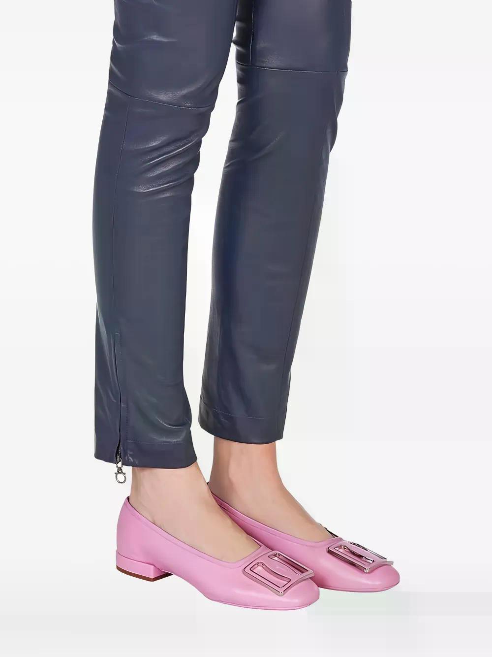 SALVATORE FERRAGAMO Buckle Leather Ballerinas