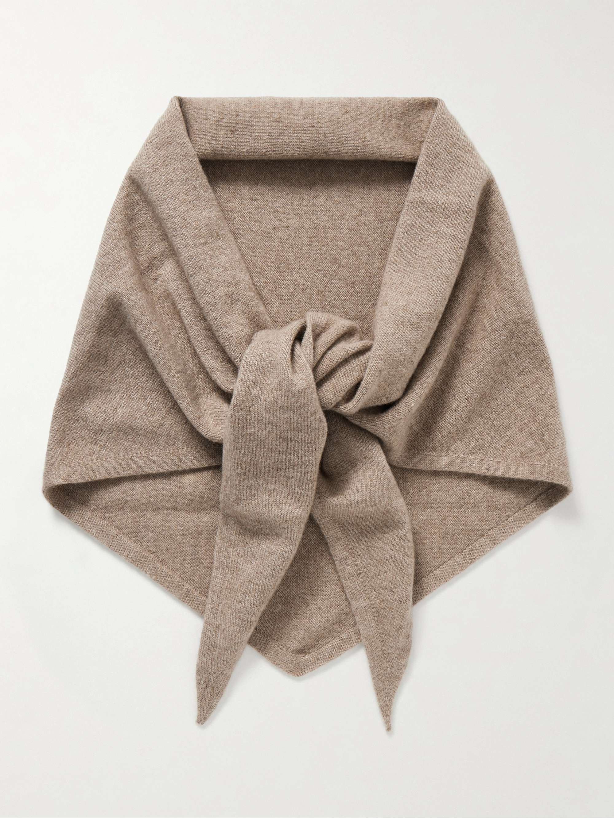 The Row Leomine Cashmere Scarf - Taupe | Editorialist