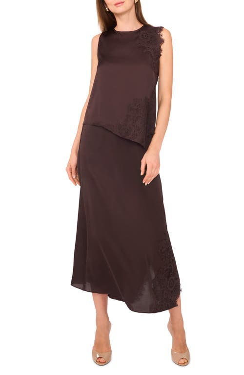 VINCE CAMUTO Lace Detail Asymmetric Hem Tank