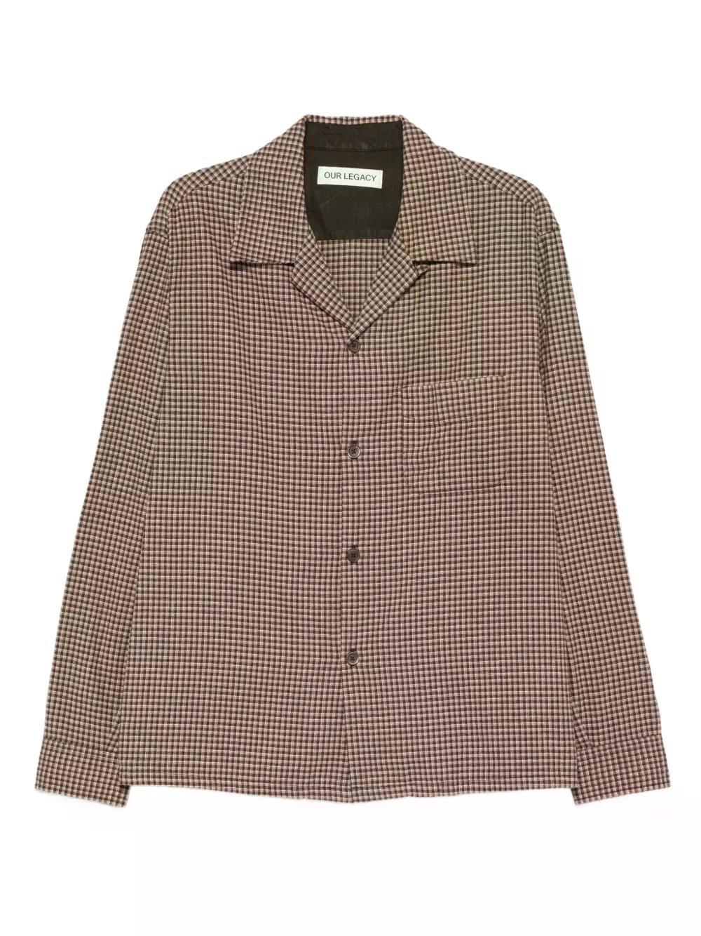 Our Legacy Heusen Shirt In Principal Check Rural Wool - 60% Off