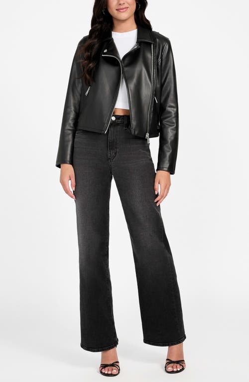GUESS Faux Leather Moto Jacket