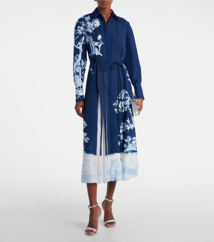 ERDEM Erdem Belted Printed Midi Dress