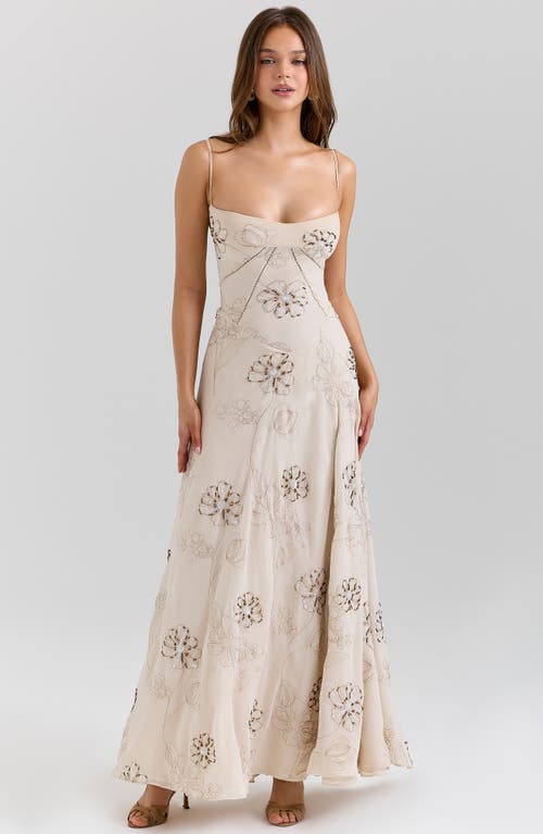 HOUSE OF CB Seren Embellished Georgette Gown