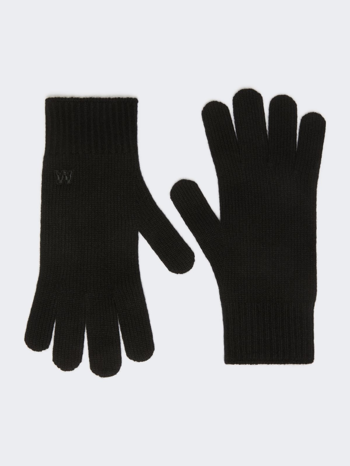 Auralee Cashmere Knit Gloves In Black - 30% Off | Editorialist