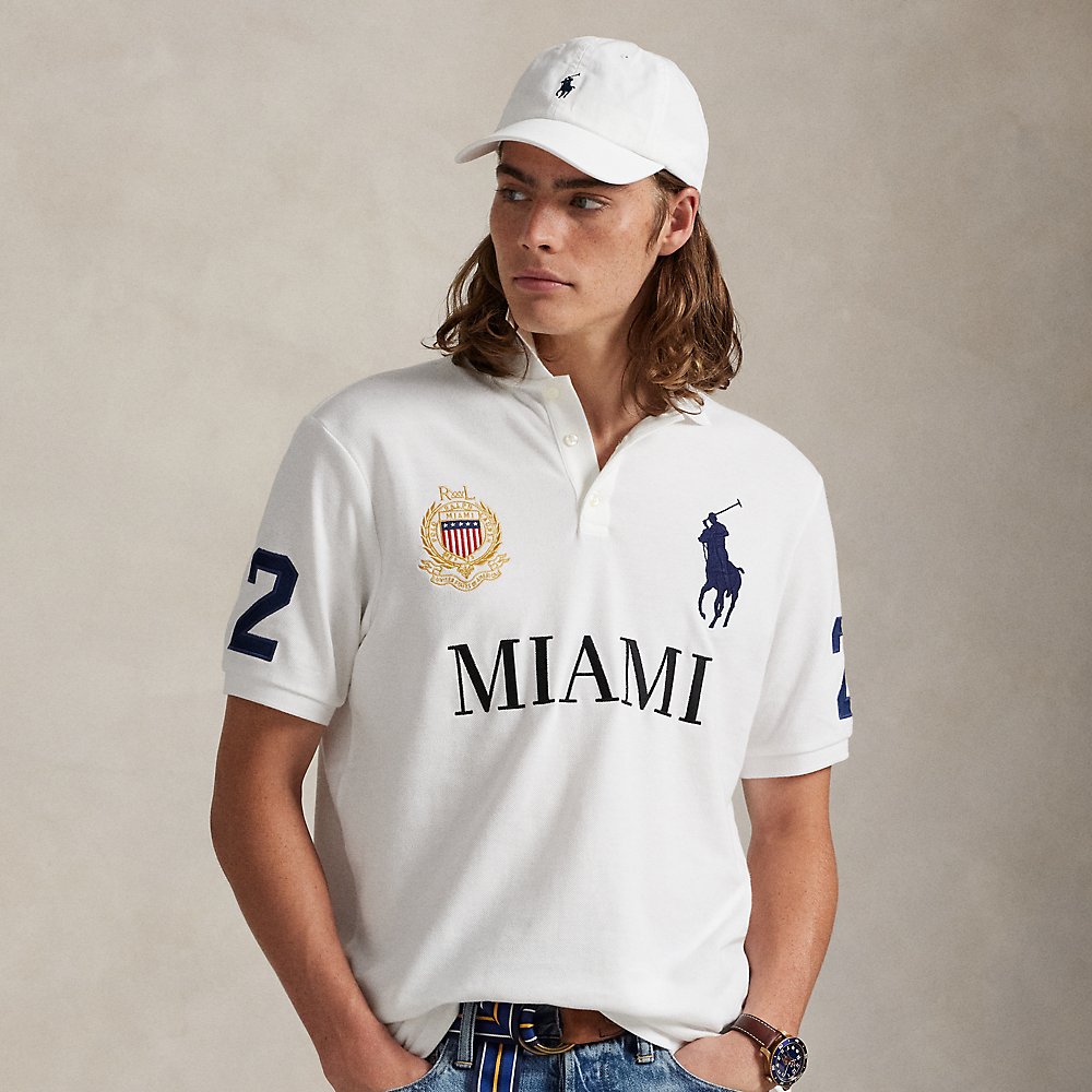 Ralph Lauren Classic Fit Miami Mesh Polo Shirt In White - 28% Off