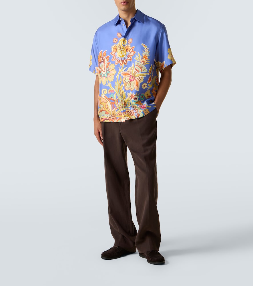 ETRO floral silk bowling shirt