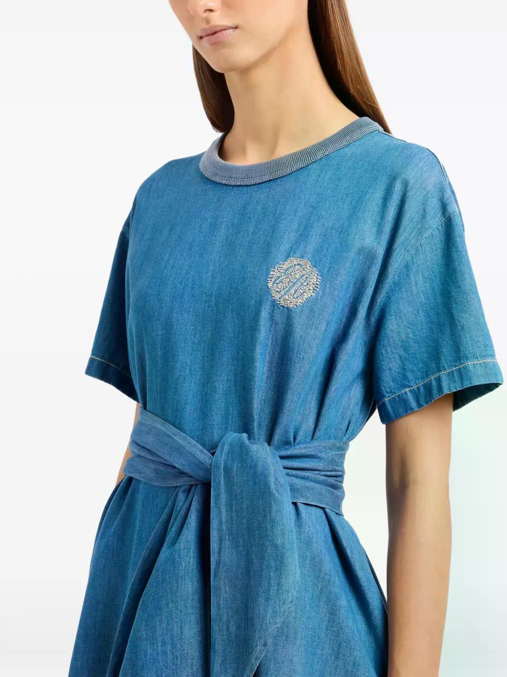 Free People Embroidered Denim Mini Dress In Ocean Blue - 50% Off | Editorialist Free People Embroidered Denim Mini Dress In Ocean Blue - 50% Off | Editorialist
