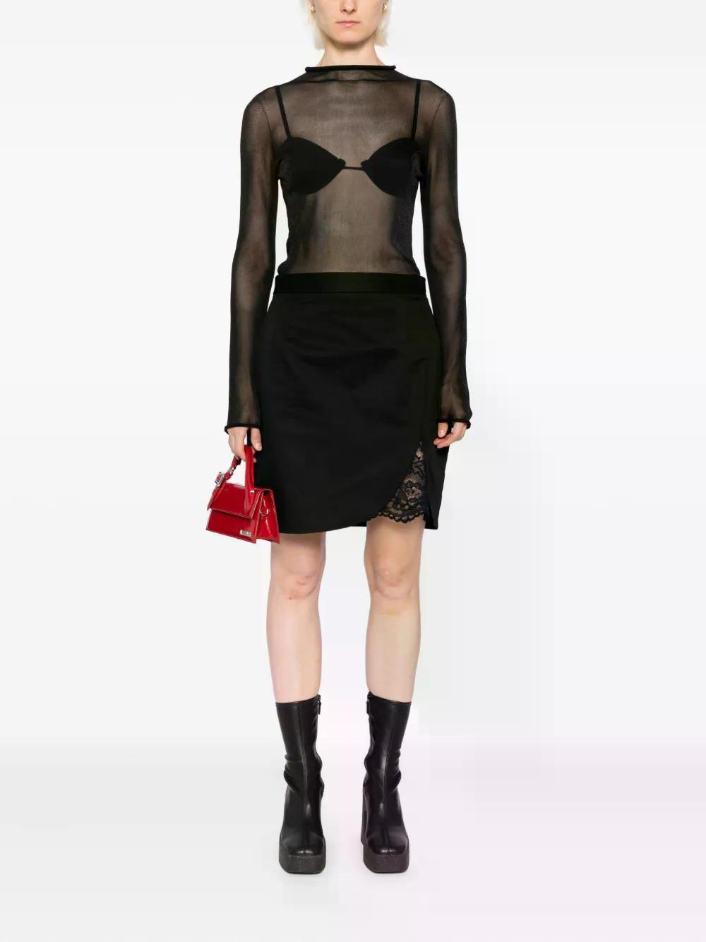 BLAKLACE Floral-Lace Skirt