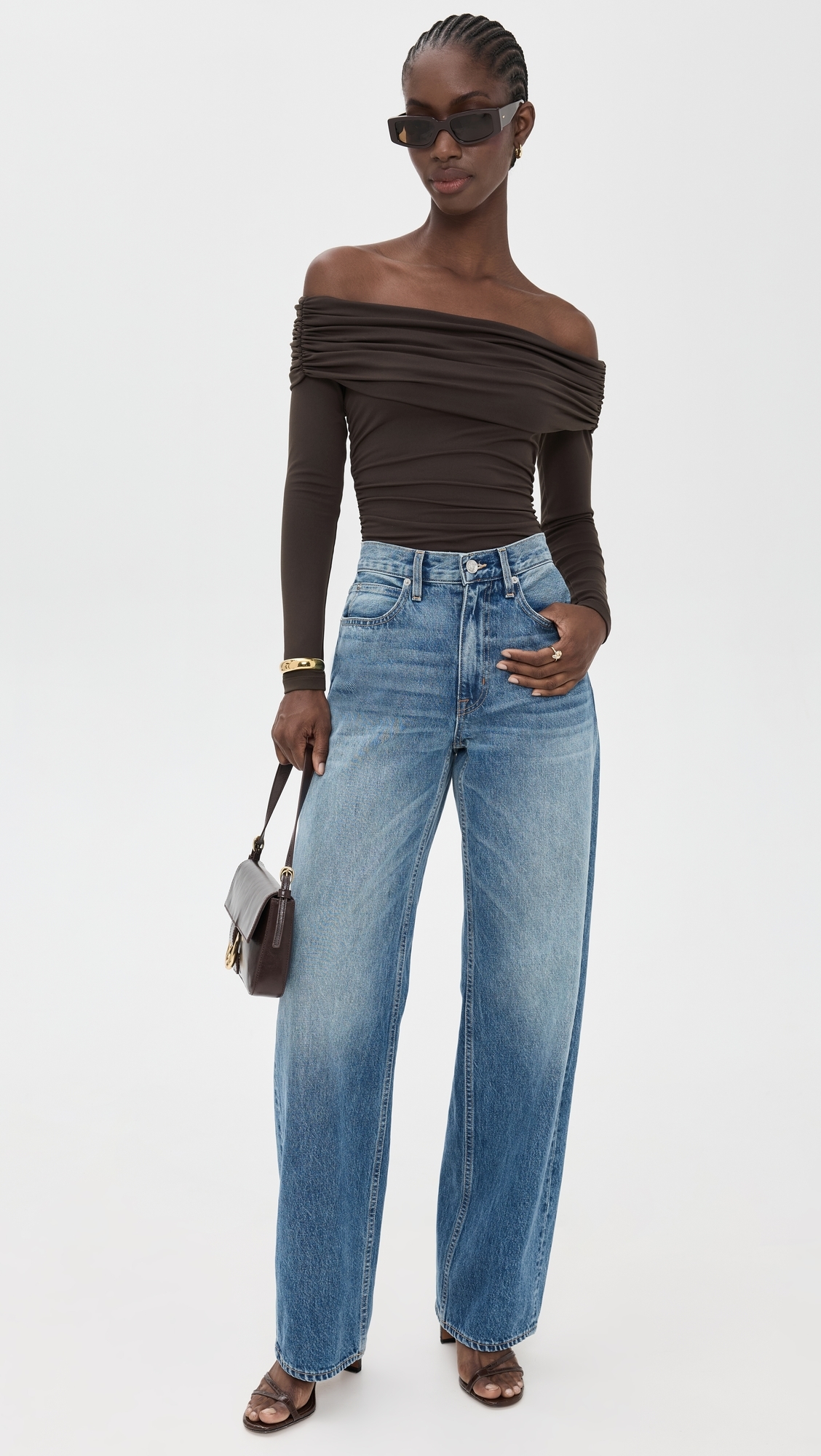 SUSANA MONACO Susana Monaco Off-Shoulder Gathered Top