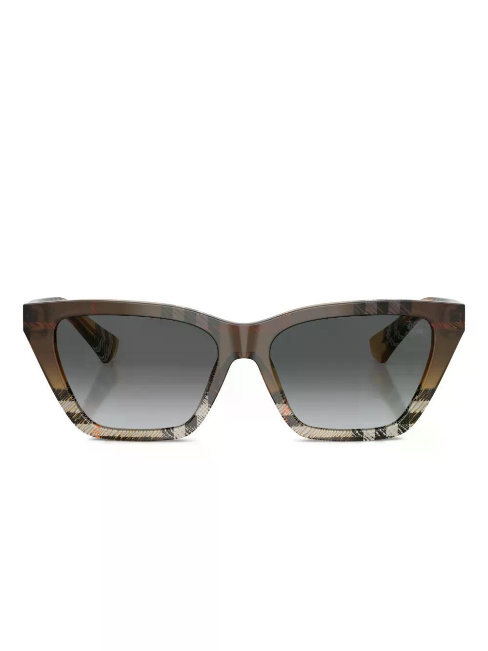 CLASSIC BURBERRY CAT-EYE SUNGLASSES IN CHECK PATTERN THEIR SIGNATURE STYLE Burberry | Accessories | Classic Burberry Cateye Sunglasses  main image 2