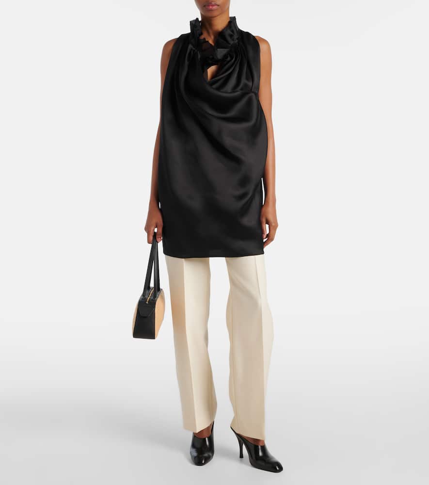 KHAITE Meegan Draped Silk Top