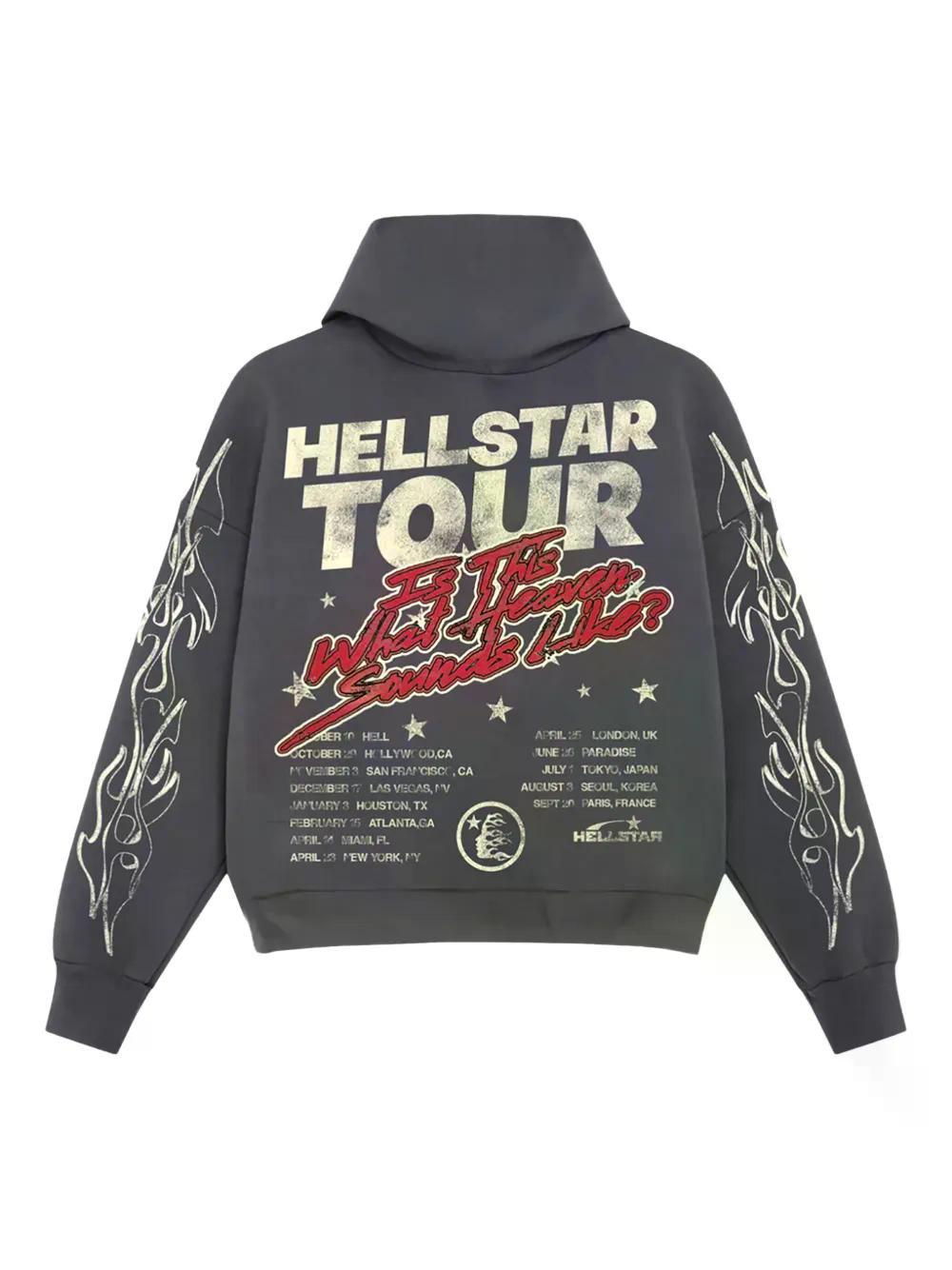 定価52800 HELLSTAR パーカー HELLSTAR Records Tour Flame-print Hoodie - Black | Editorialist