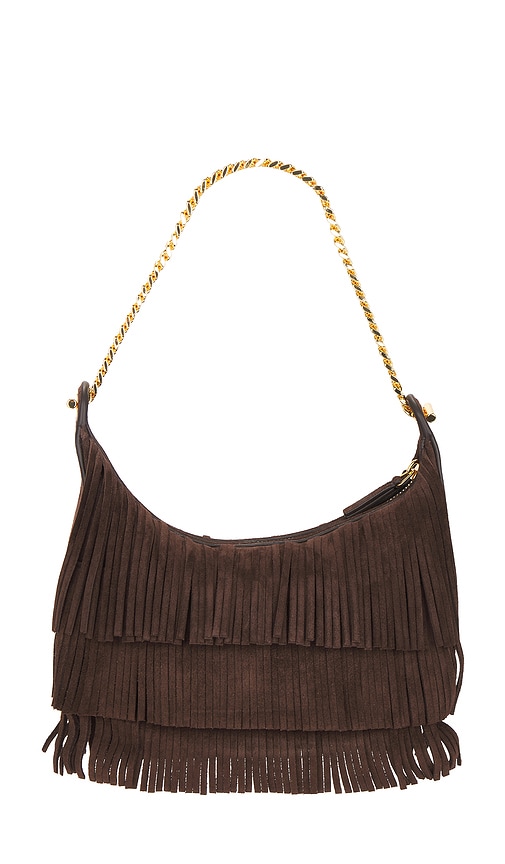 Margesherwood Brown Zipper Small Bag In Cocoa Corduroy Suede