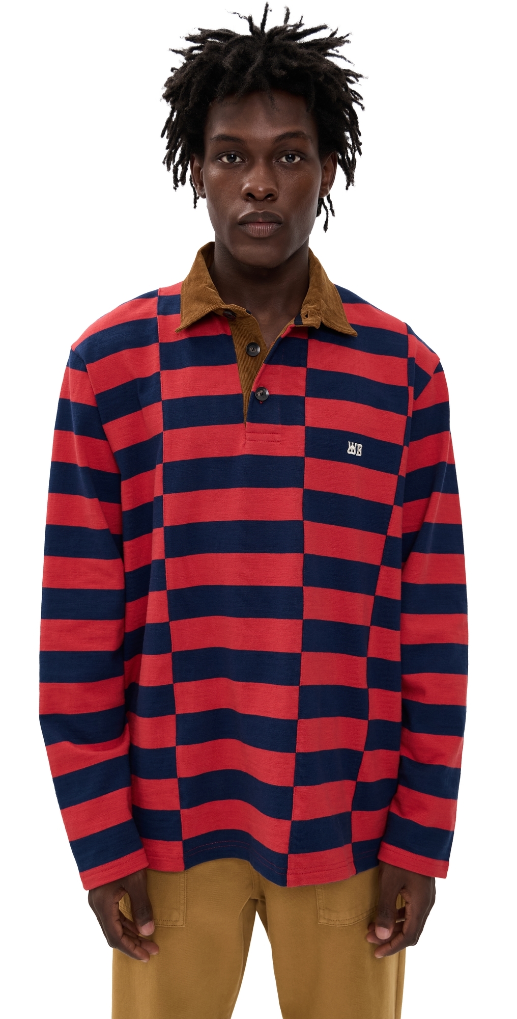 Wales Bonner City Polo - Red/Navy | Editorialist