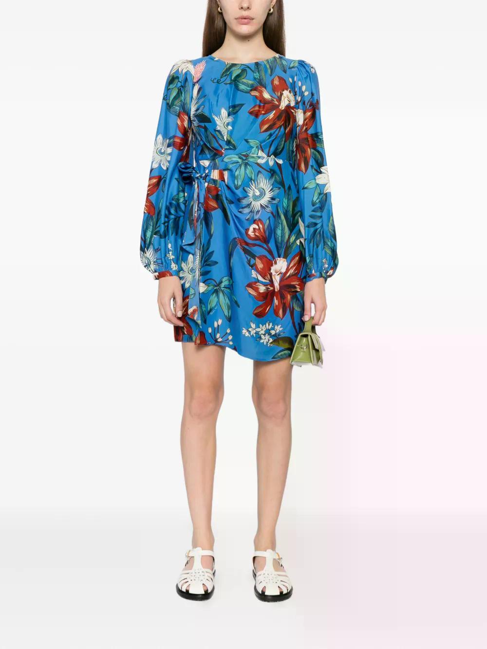 FARM RIO Surreal Flowers Wrap Dress