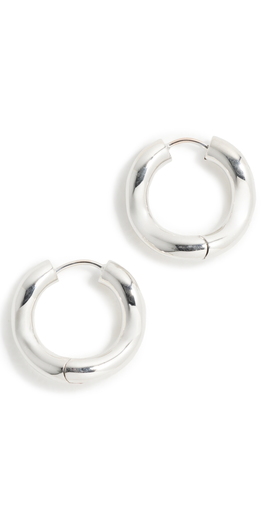 Charlotte Chesnais Mini Initial Hoop Earrings - Vermeil And Argent
