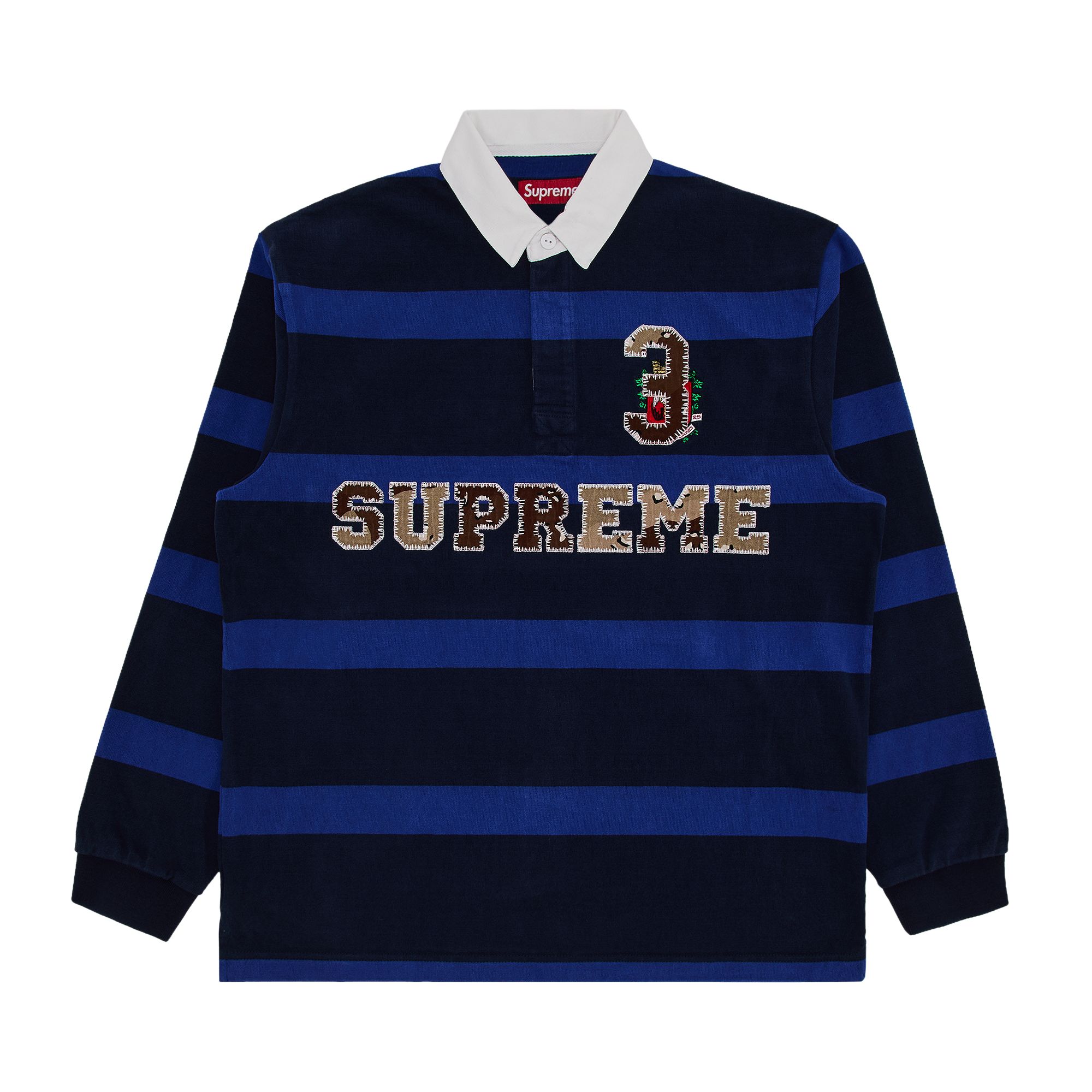 トップス supreme reflective sleeve stripe rugby Supreme Reflective Sleeve Stripe Rugby Black Men's - SS18 - US