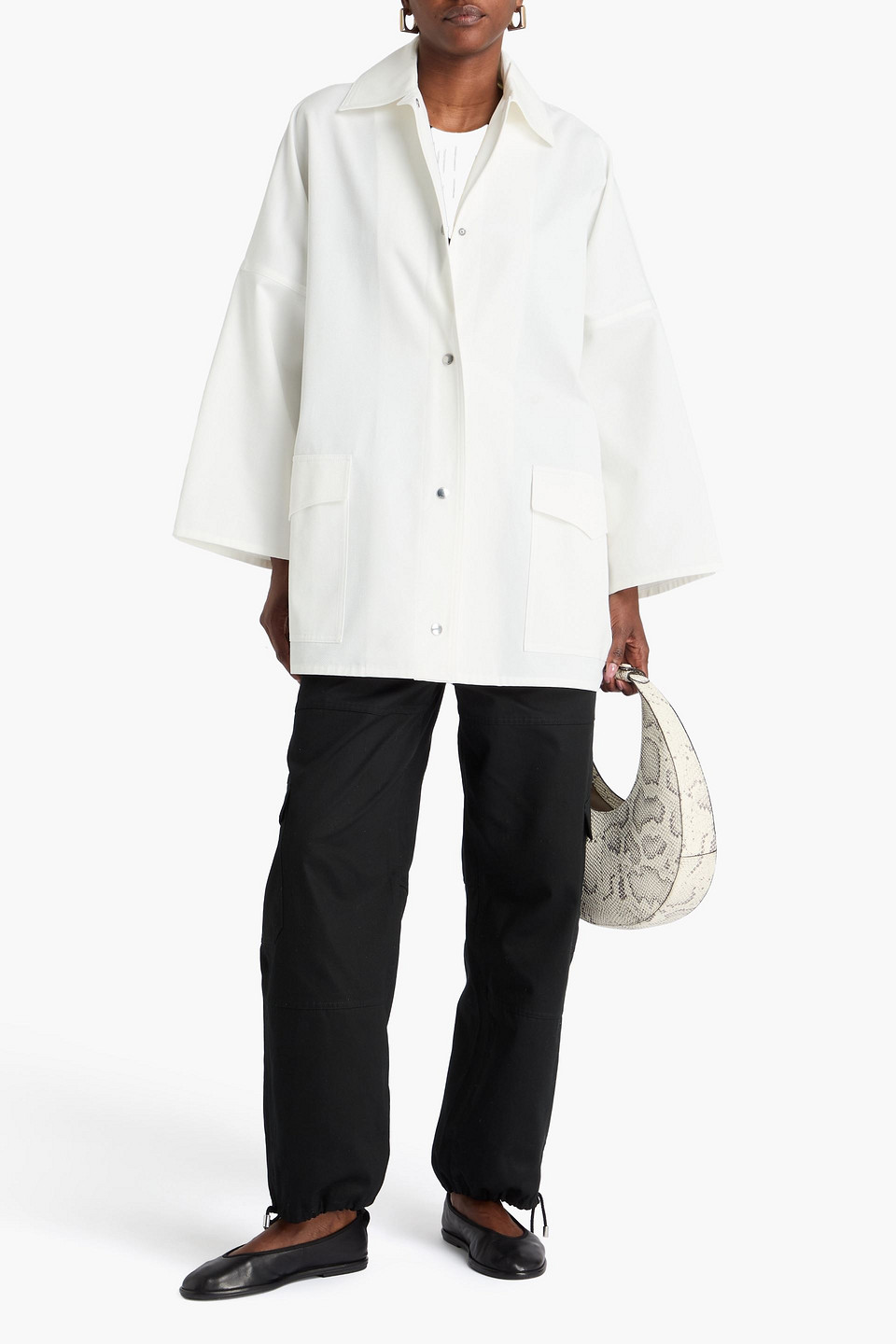 TOTÊME Oversized Cotton-Twill Shirt Jacket