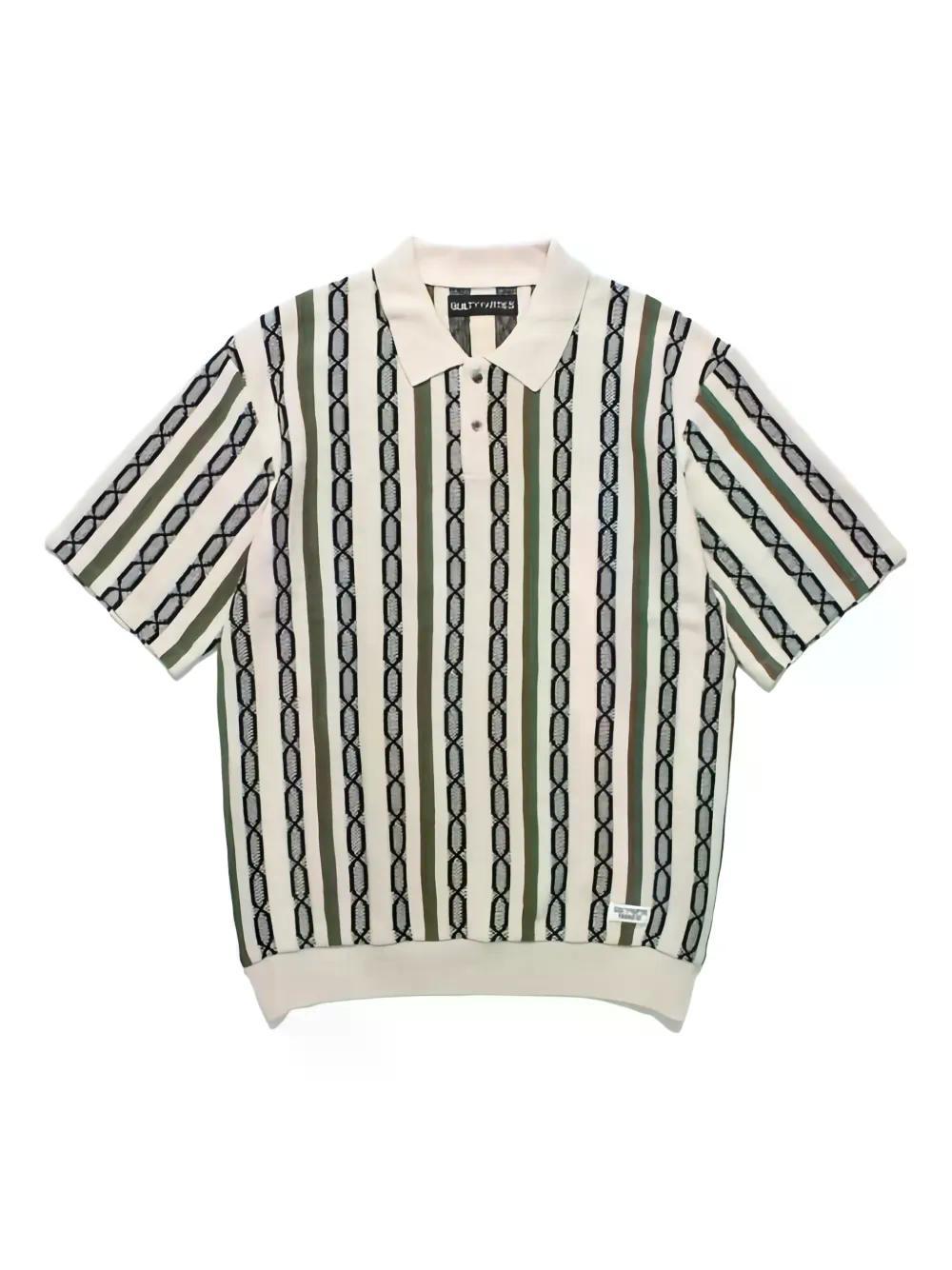 トップス WACKO MARIA Python Knit Polo Shirt M Wacko Maria Mens Python Knit Polo Shirt – Extra Butter