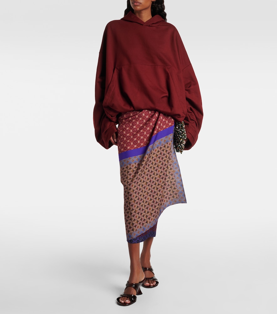 DRIES VAN NOTEN 75 Patent Leather Wedge Mules