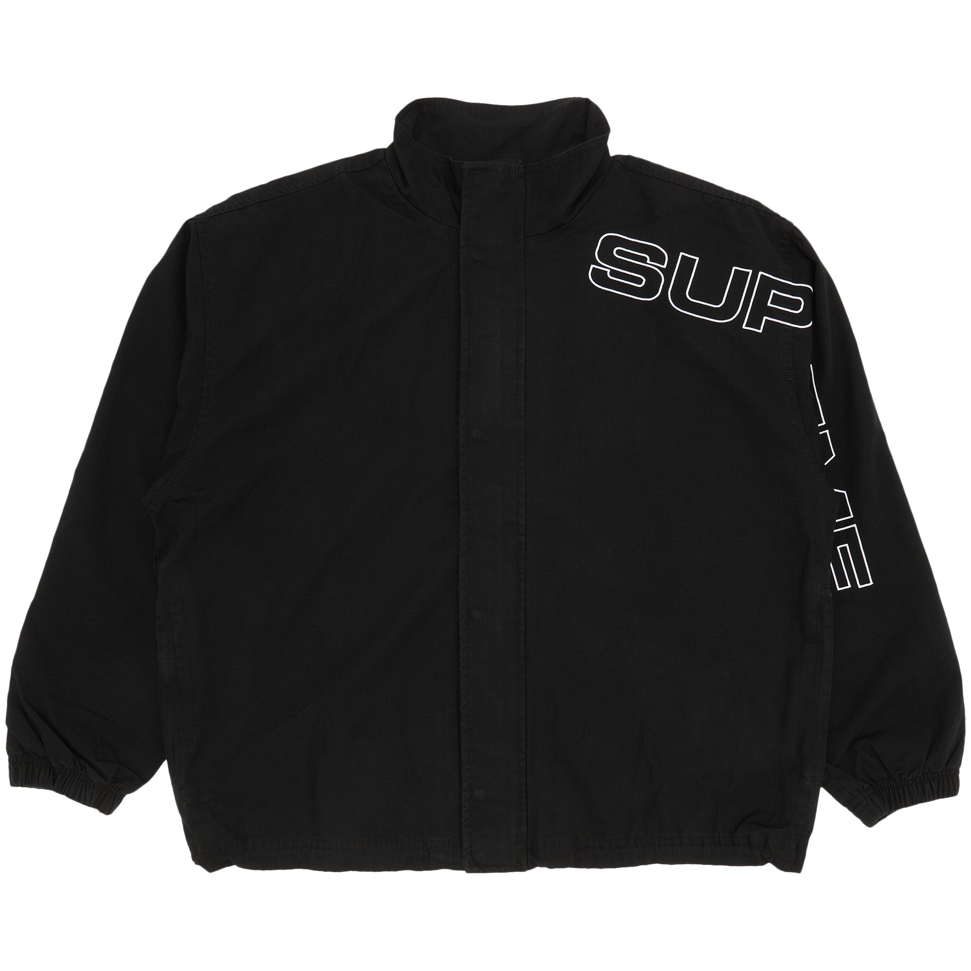 Supreme Embroidered Ripstop Track Jacket - Black | Editorialist