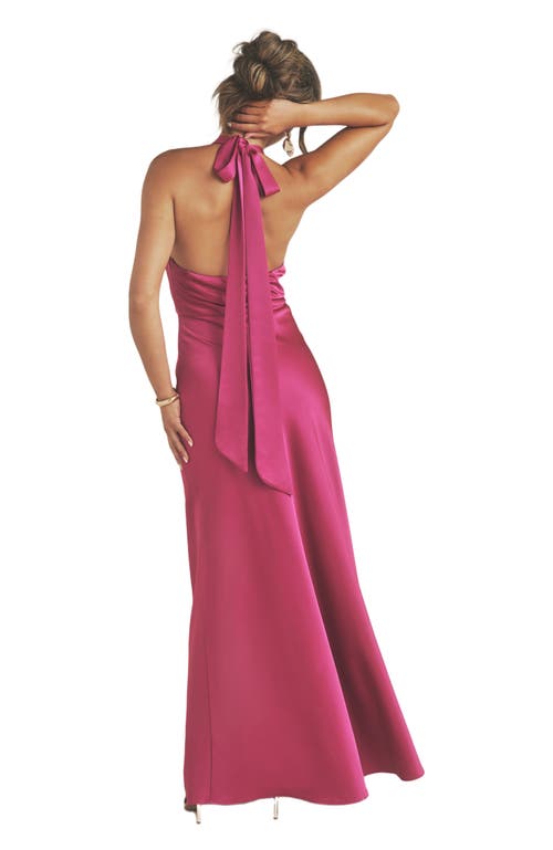 SIX STORIES Isabel Plunge Knot Detail Maxi Dress
