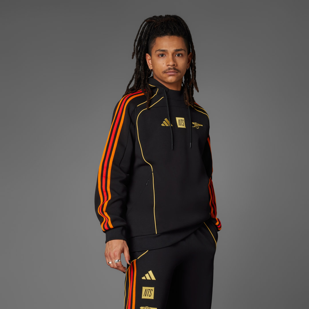 Adidas Arsenal X Nts Ubp Doubleknit Hoodie In Black - 50% Off