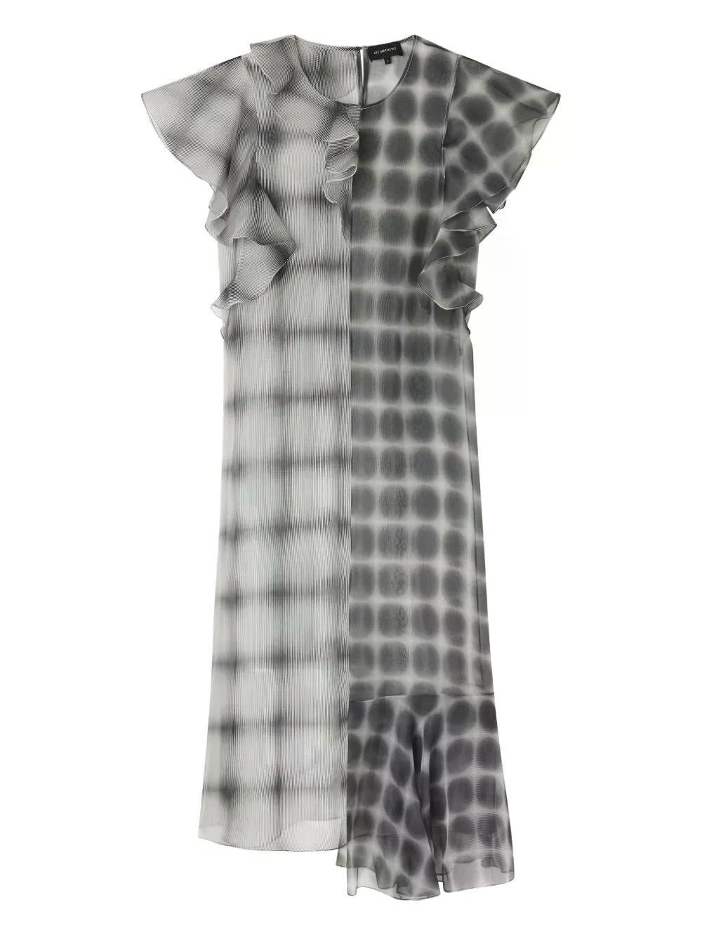 Lee Mathews Geometric Print Dress - Green