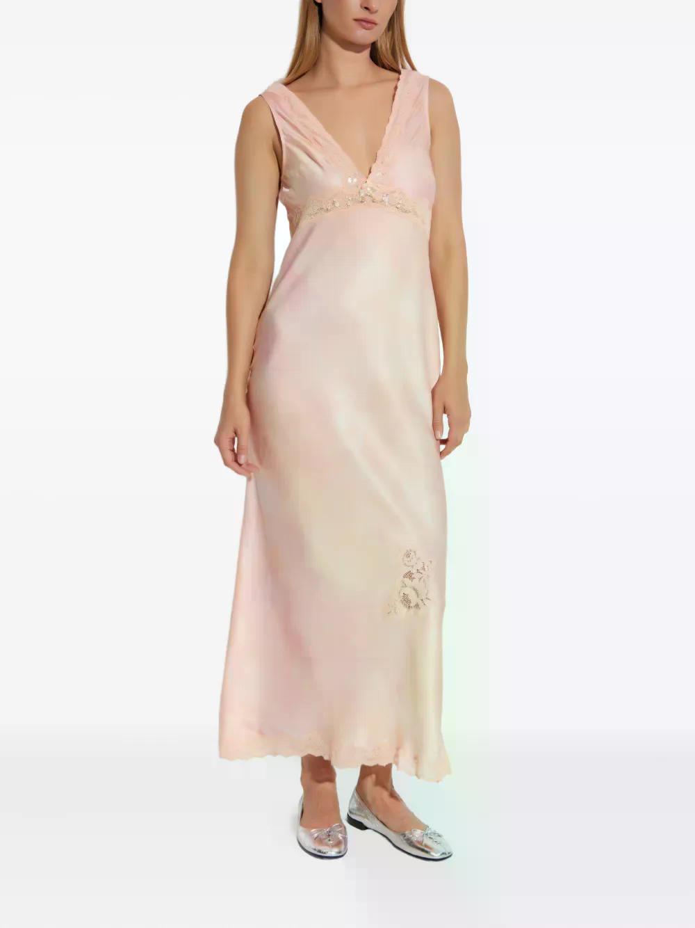 Loveshackfancy Emalia Embellished Lace Midi Dress - Yellow | Editorialist