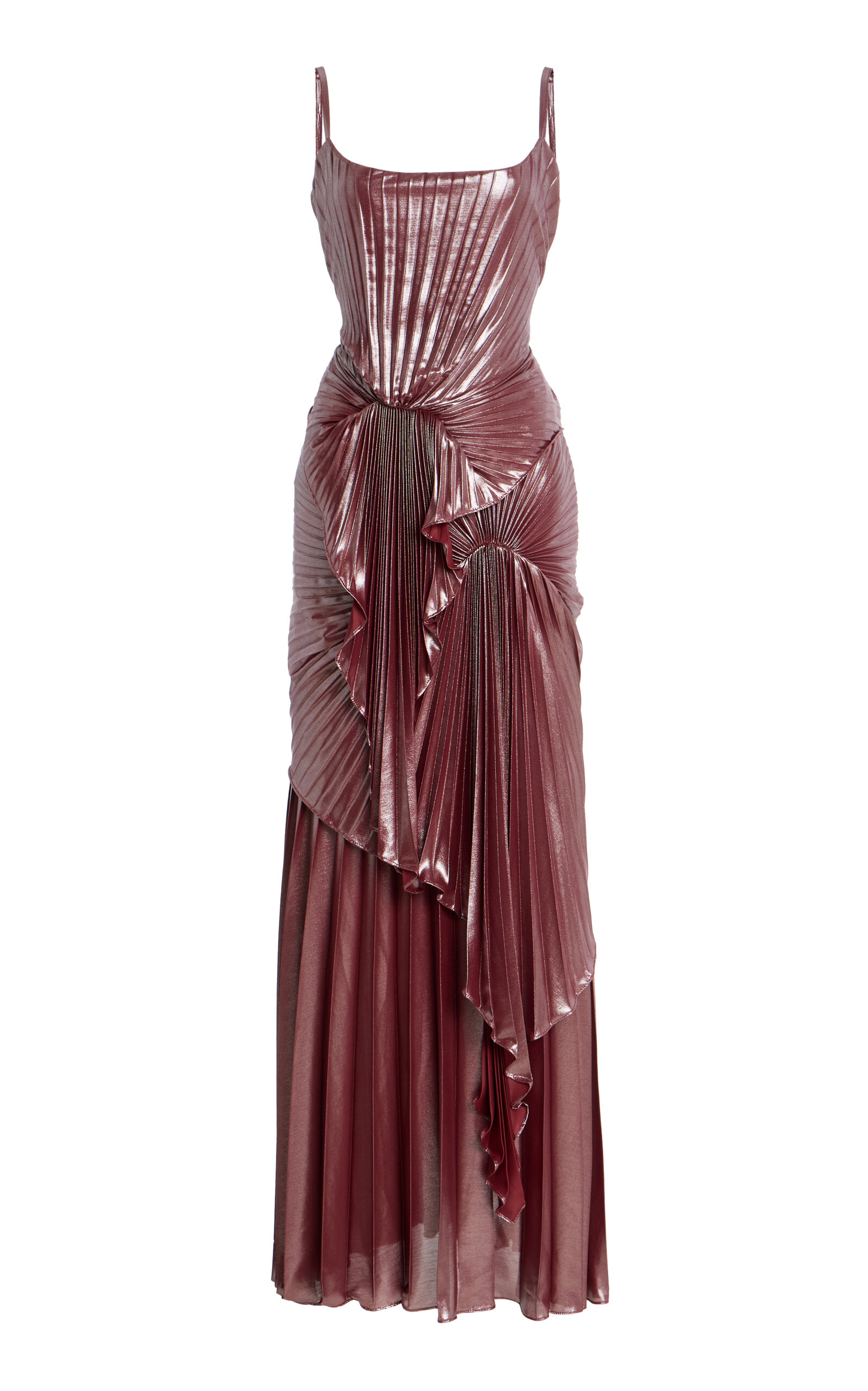 GEORGIA HARDINGE - Torrent Lam Maxi Dress - Berry - UK 6 - Moda Operandi