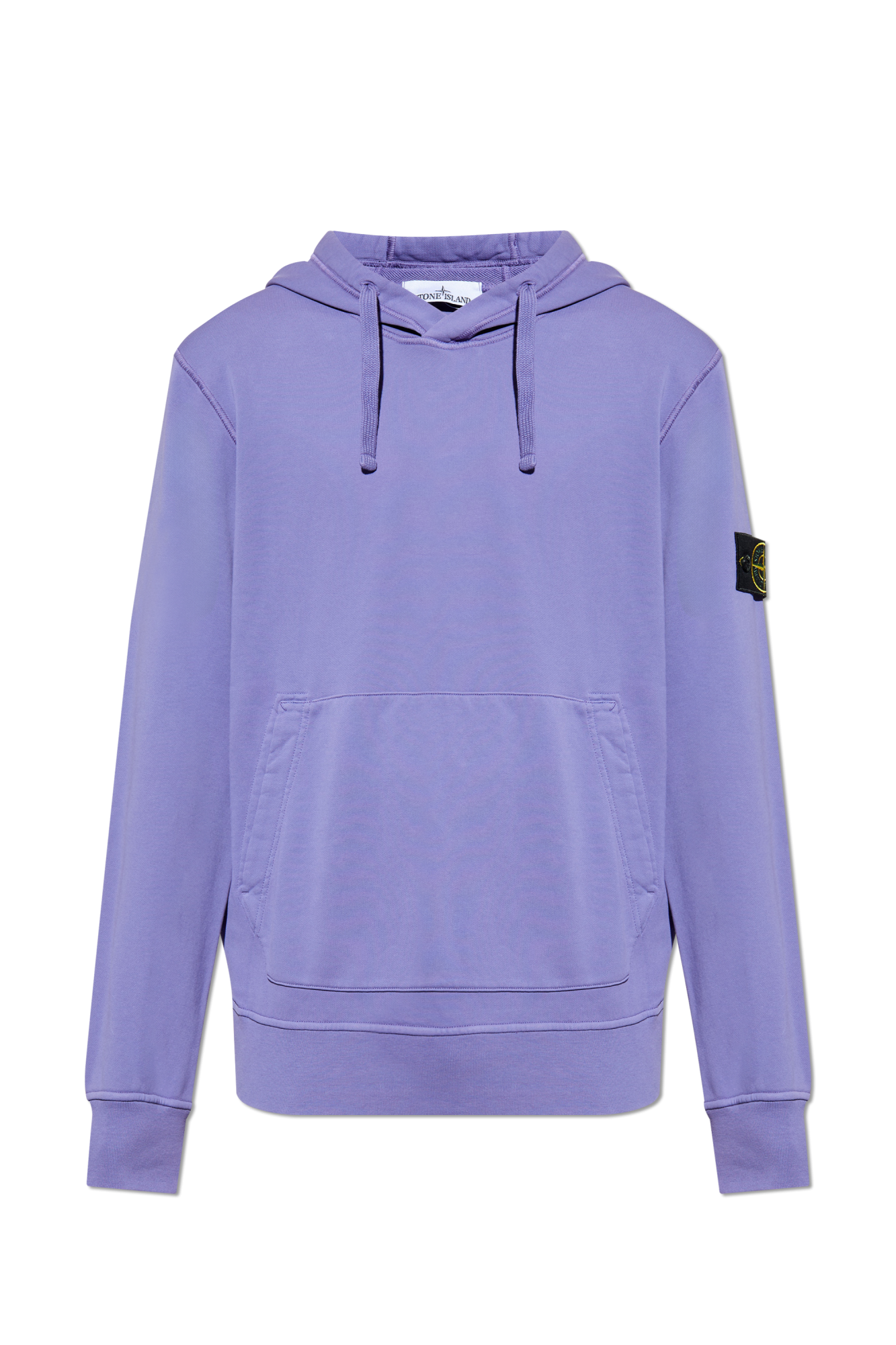 Stone Island Hooded Cotton Sweatshirt Purple Editorialist
