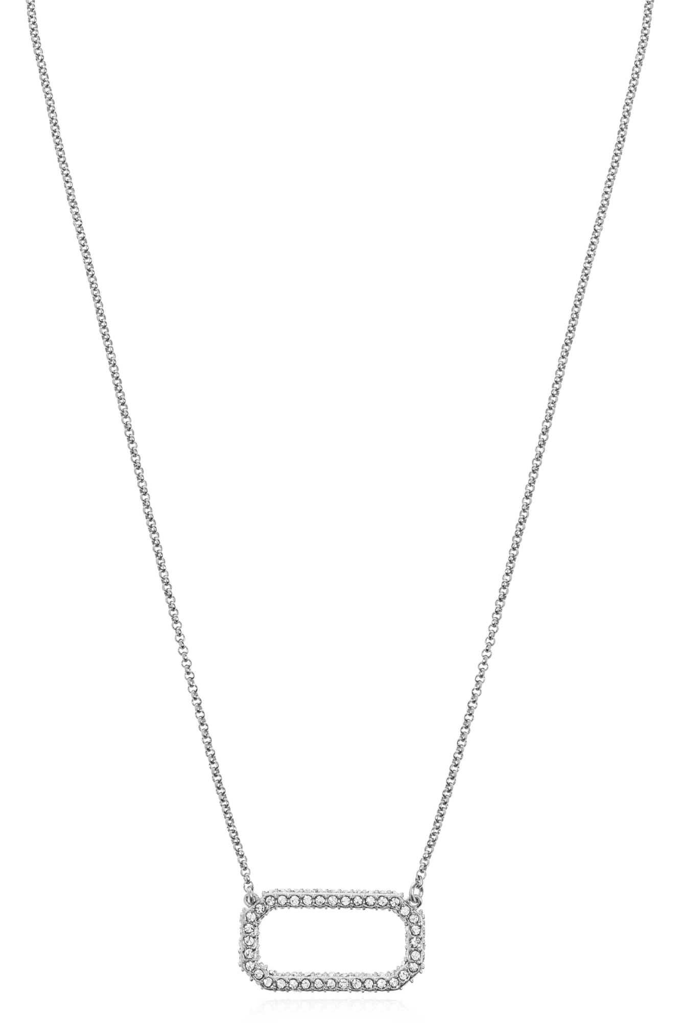 Justine Clenquet Siam Crystal Pendant Necklace - Palladium 