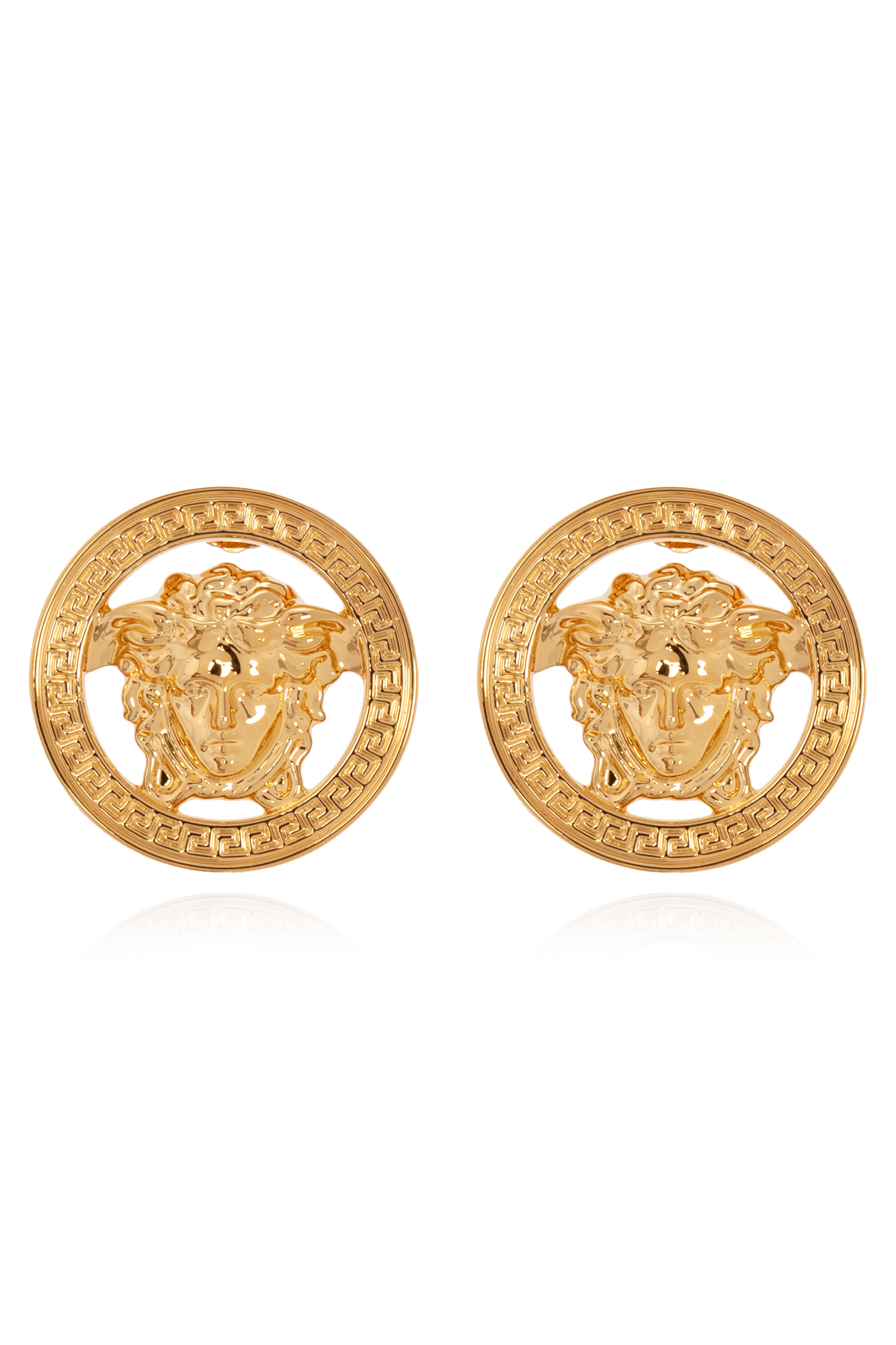 Versace Logo Earrings - Gold | Editorialist